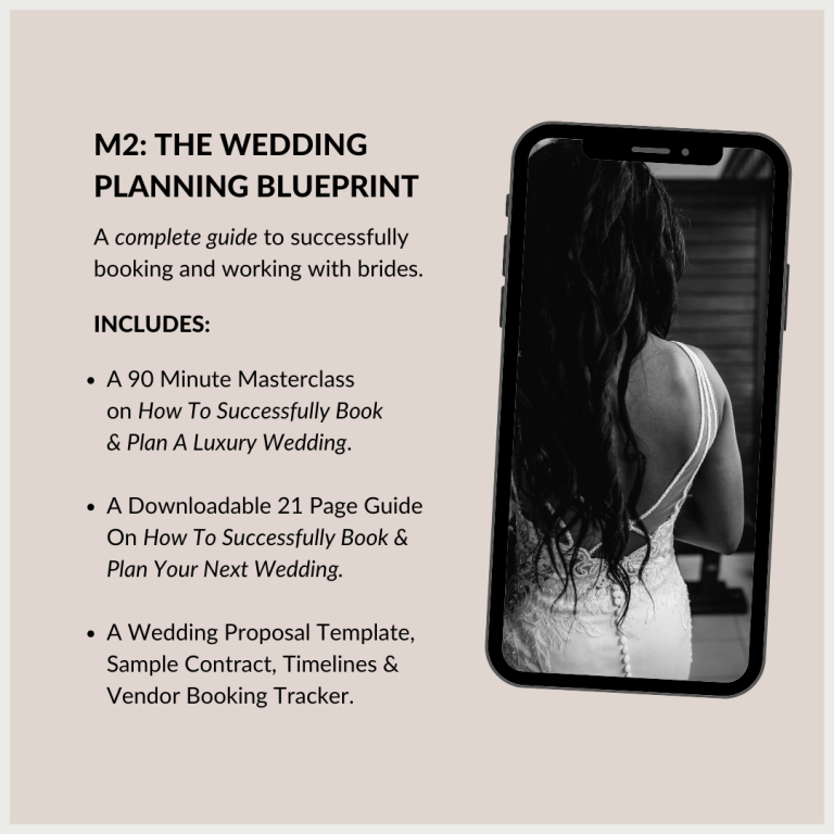 THE ART & BUSINESS OF WEDDING PLANNING ONLINE COURSE | CYCLE 31 ...